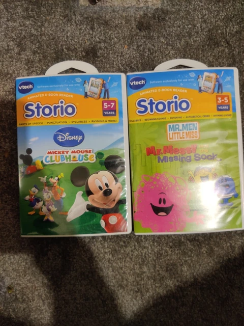 VTECH STORIO BUNDLE: Mickey Mouse Clubhouse And Mr Men Reading Game £7. ...