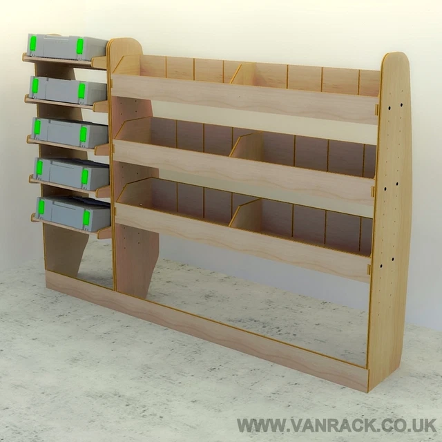 VW T5/T6 TRANSPORTER SWB Van Racking, Plywood Shelving, Storage, EUR ...