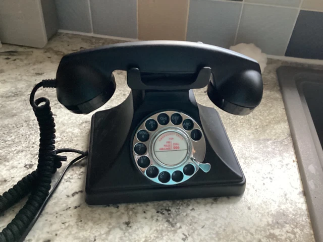 GPO 200 RETRO Style Black Vintage Rotary Dial Telephone ProTelX ...