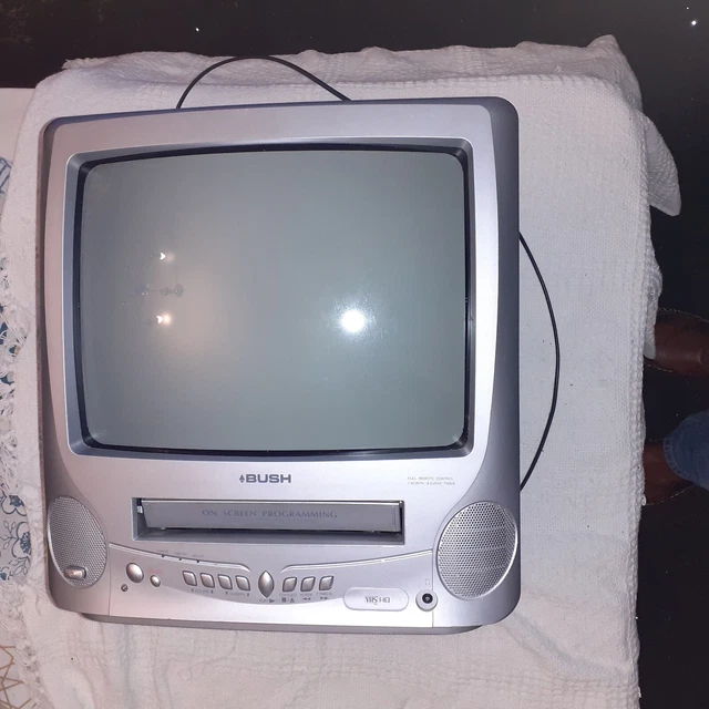 BUSH BTV18SILVA 14& Inch CRT TV VCR VHS Video Retro Gaming Television CRT Remote £110.00 ...