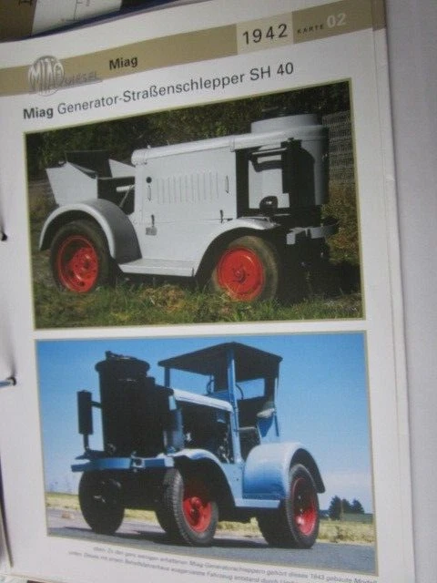 TRAKTOR MIAG Generator Straßenschlepper SH 40, 1942 Datenblatt 02 EUR 4 ...