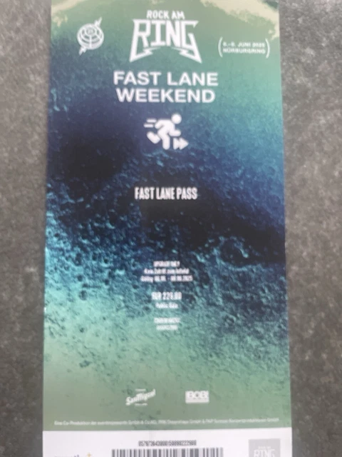 TICKET FÜR ROCK am Ring 2025 Fast Lane Weekend EUR 150,00 - PicClick DE