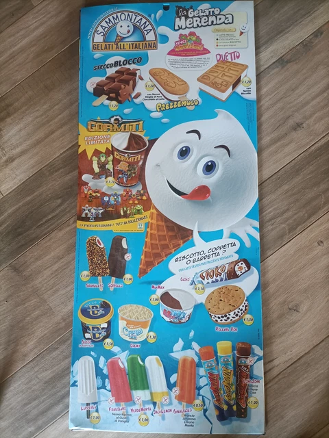 CARTELLO PUBBLICITARIO DI latta listino Sammontana gelati 2010 vintage EUR 35,00 - PicClick IT