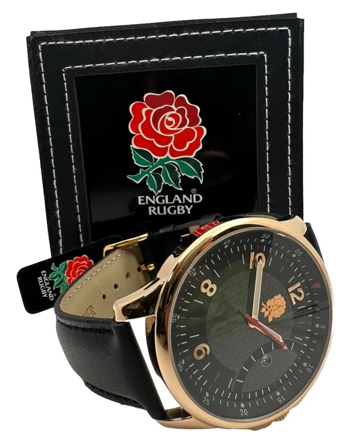 ENGLAND RUGBY WATCH - Official Gent's, Rose Gold, Leather, Limited ...