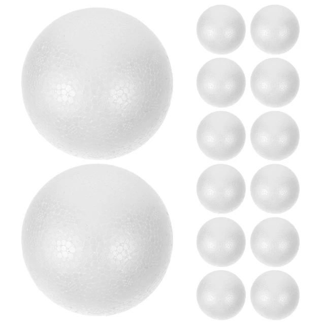 15PCS WHITE CRAFT Polystyrene Balls for DIY Projects and Party Decor £ ...
