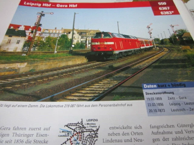 ARCHIV EISENBAHNSTRECKEN N 550 6367 Leipzig Hbf Gera Hbf EUR 3,79 ...