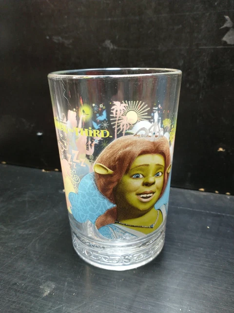 MCDONALD'S SHREK THE Third Princess Fiona Glass Cup 2007 Vintage ...