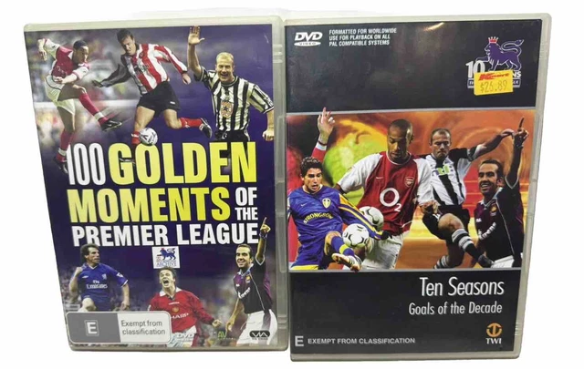 EPL 100 GOLDEN Moments Of The Premier League Ten Seasons Goals Of The Decade DVD £11.92 ...
