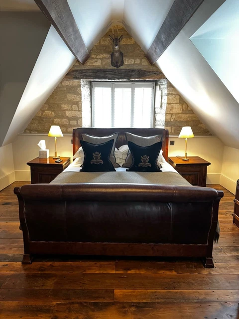 SIMON HORN “FLORENCE” Upholstered Leather King Sleigh Bed – £2,150.00 ...