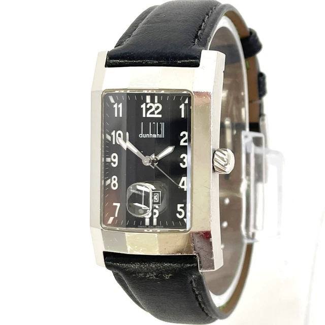 VINTAGE DUNHILL FACET Watch 8014 black steel mens quartz dunhillion £ ...