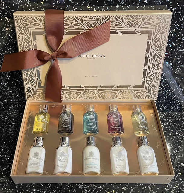MOLTON BROWN 💐STUNNING Bath/Body Gift Set 💐10 x 50mls Beautifully ...