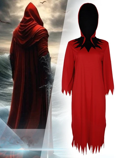 2025 RED DEVIL Cosplay Costume Death Halloween Role Play Party Dress ...