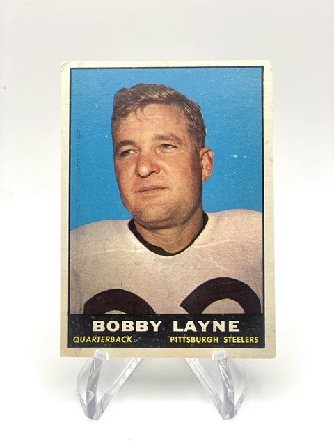CARTE DE FOOTBALL vintage Bobby Layne 1961 Topps #104 Steelers de ...