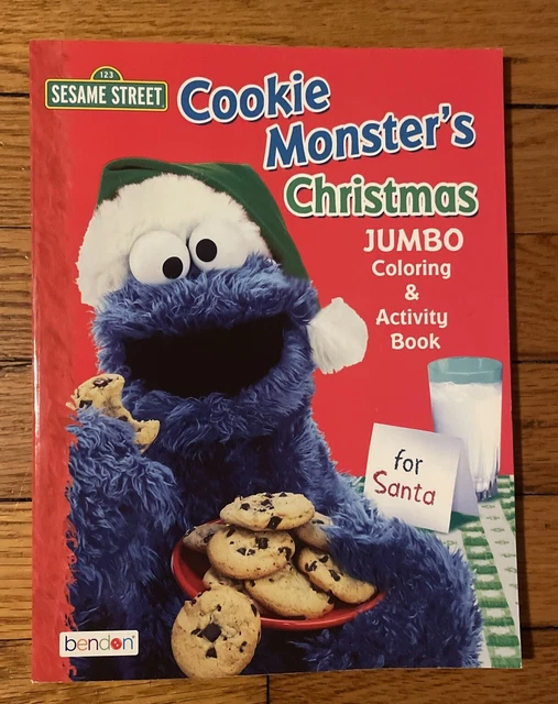 SESAME STREET -COOKIE Monster Christmas Jumbo Coloring & Activity Book ...