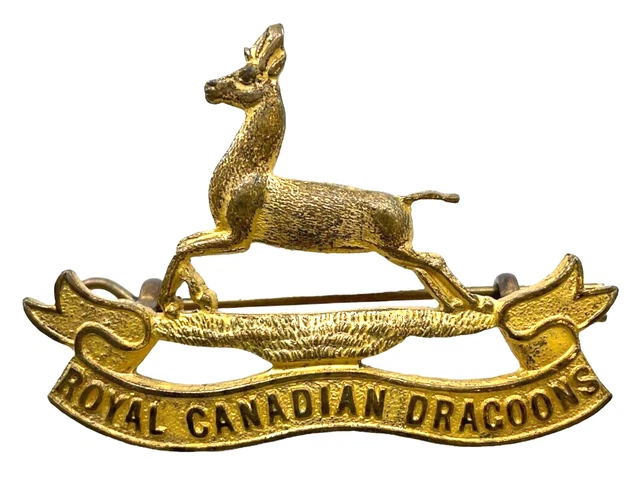 WW2 CANADIAN OFFICERS RCD Dragoons Cap Badge £146.09 - PicClick UK