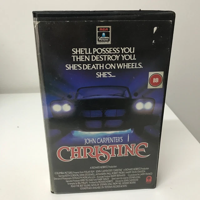 RCA EX RENTAL VHS John Carpenter's Christine Horror Stephen King clam ...
