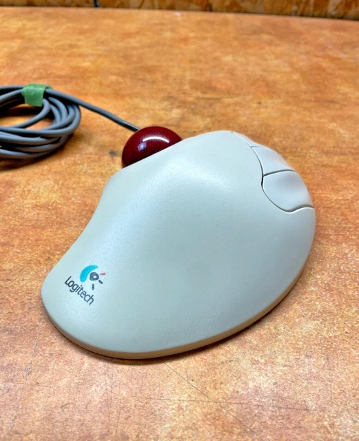 LOGITECH TRACKMAN MARBLE Trackball Mouse T-CH11 - PS/2 Interface $24.99 ...