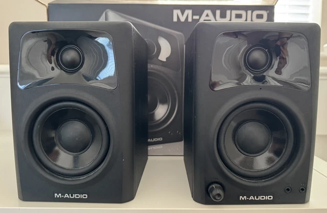 M-AUDIO AV32 ACTIVE Monitor Speakers. With ~2m Of Free Speaker Cable ...