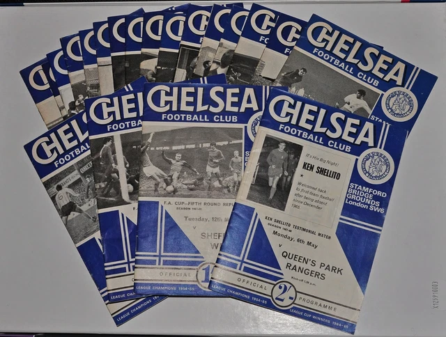 CHELSEA FC SEASON 1967-68 - 20 Matchday Programmes £18.49 - PicClick UK
