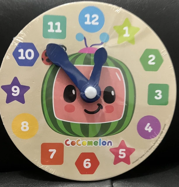 COCOMELON WOODEN PUZZLE Clock Learn To Tell The Time Gift for kids £3. ...