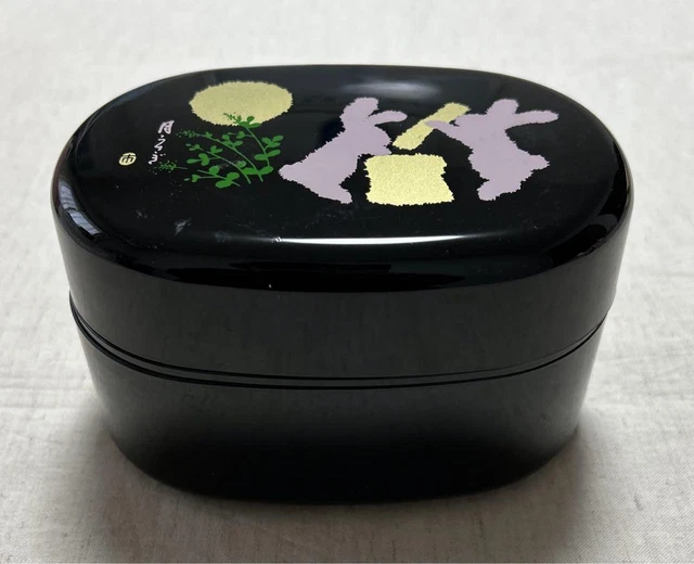 JAPANESE JUBAKO BOX Used Once Ichikawaen Moon Rabbit Bento Box 2 Tiers ...