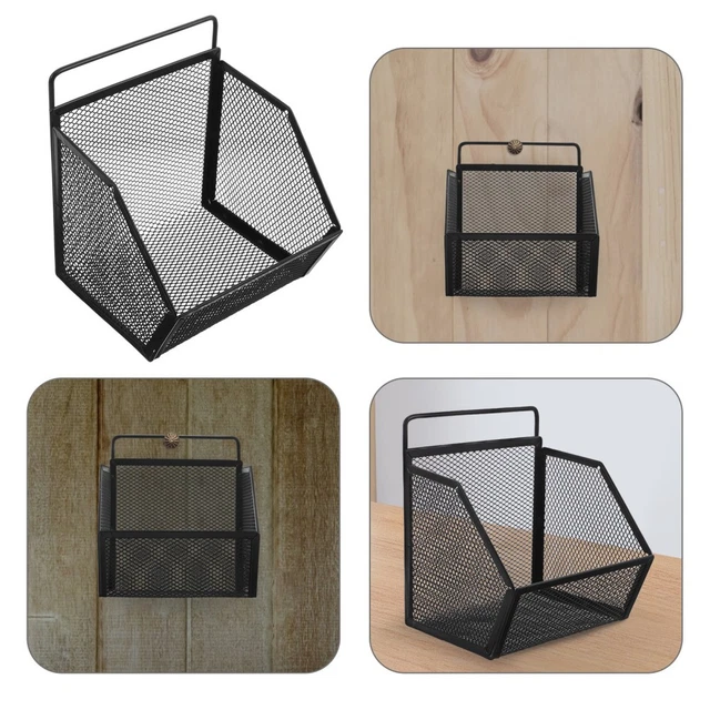 SINGLE WALL POCKETS Mesh File Organizer Wall-mounted Document Office ...