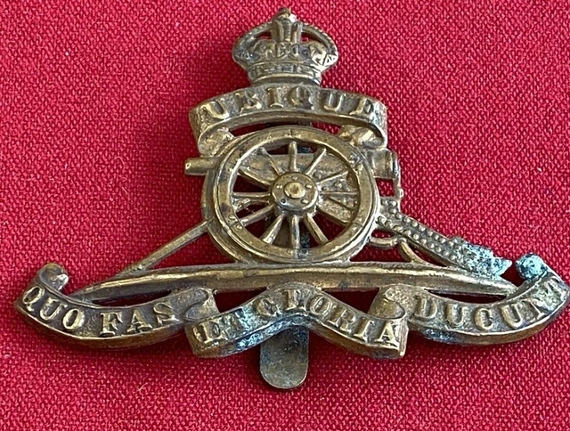 WW1/WW2 ROYAL ARTILLERY British Military Cap Badge - All Brass ...