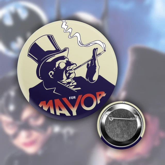 BATMAN RETURNS 1992 Oswald Cobblepot For Mayor Button Badge £2.49 ...