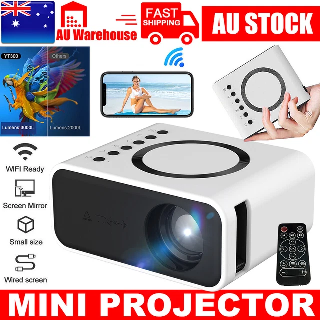MINI PORTABLE SMART Projector Android WIFI Home Theater HD 1080P Screen ...
