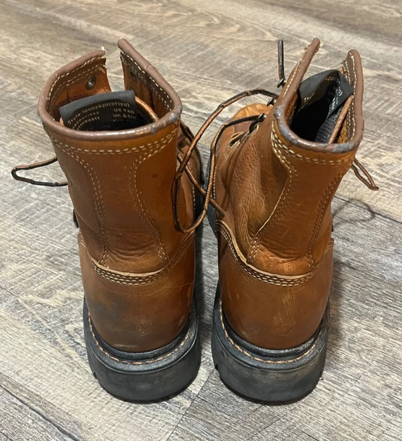 ARIAT CASCADE MEN’S Work Boots 7.5D Steel Toe Lace Up Brown Leather ...