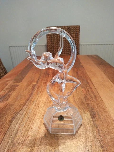 VINTAGE ITALIAN 3D Art Deco Style Clear Crystal Glass Dancer Figure 11 ...