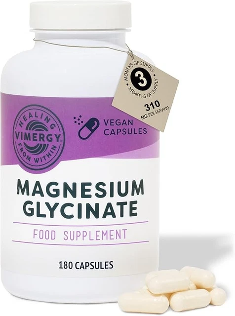MAGNESIUM GLYCINATE 310 mg – High Absorption, Gentle Digestion, Nervous ...