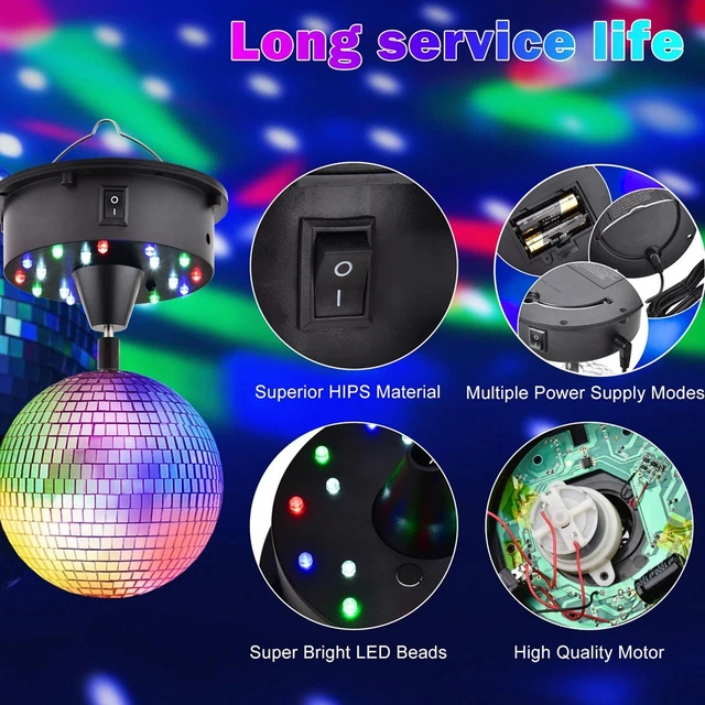 ROTATING DISCO Disco Spinner Disco Decor R4I88798 £24.88 - PicClick UK