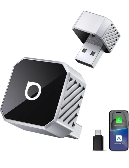 OTTOCAST MINI POT 2025 2-in-1 Wireless CarPlay/Android Auto Adapter ...