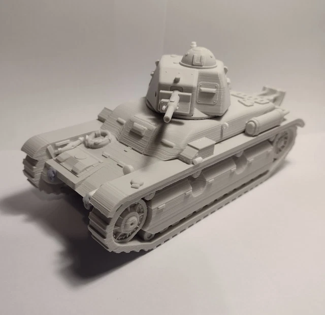3D PRINTED WW2 French Tank Renault R40 Plastic Resin Unpainted Model 1/ ...