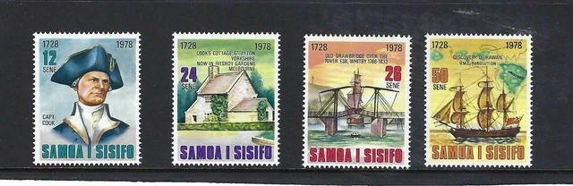 SAMOA 1978 250TH Anniversary Birth Captain Cook. Set of 4 FINE MUH MNH ...