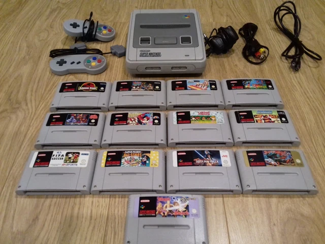 SUPER NINTENDO ENTERTAINMENT System SNES Console Bundle+ 13 games ...
