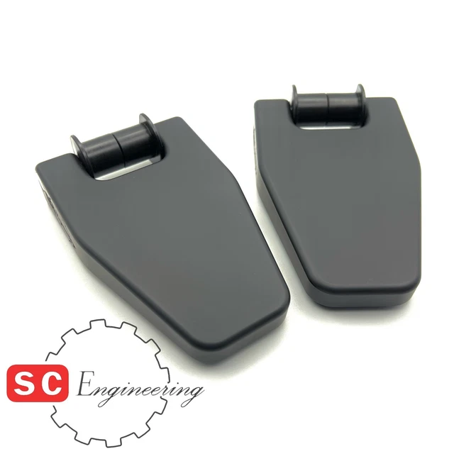 LAND ROVER DEFENDER Security Bonnet Hinges CNC Aluminium 6082 Graphite ...