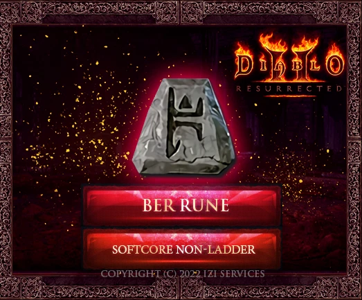 D2R DIABLO 2 Resurrected Softcore NON-Ladder HR BER Rune Fast PC/SWITCH ...