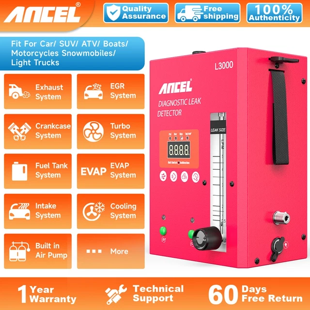 ANCEL L3000 (UPGRADE S3000 PRO) Automotive EVAP Smoke Machine Leak ...