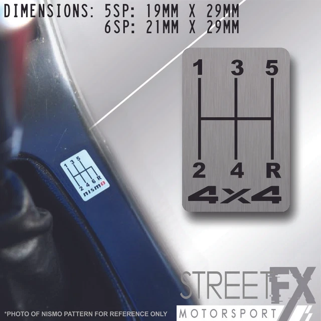 4X4 GEAR KNOB H-Pattern Shifter Sticker Gearbox 4x4 Manual Turbo Hoon ...