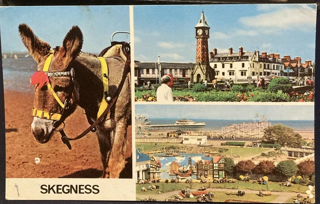 ENGLAND SKEGNESS CLOCK Tower Pier and Sunken Gardens - posted 1973 £5. ...