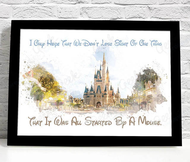 WALT DISNEY INSPIRATIONAL Quotes Watercolour Style A4 Prints ...