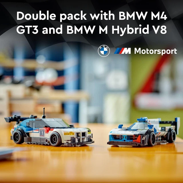 LEGO SPEED CHAMPIONS BMW M4 GT3 & M Hybrid V8 Race Cars, Multicolor £64 ...