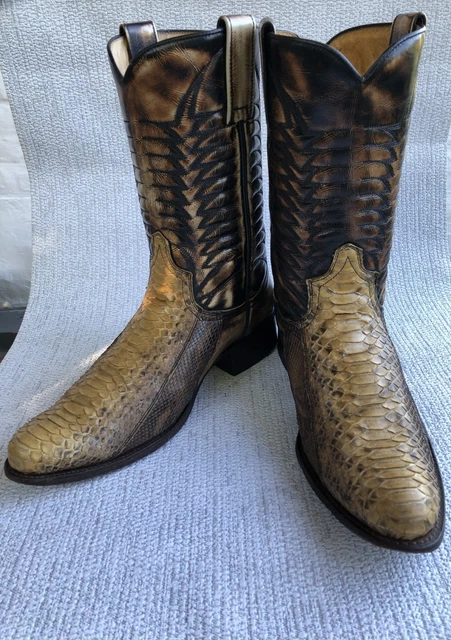SENDRA MENS PYTHON Leather Cowboy Boots Size EU 43/ US 9.5 £264.51 ...
