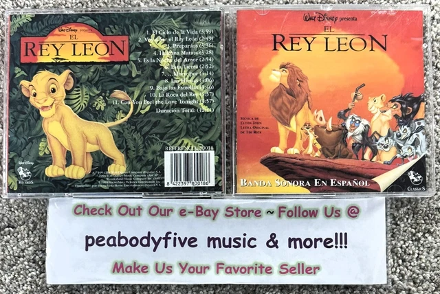 EL REY LEON The Lion King Walt Disney Movie Soundtrack CD Spanish ...