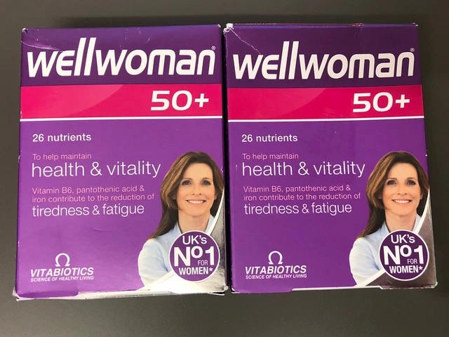 2X BOXES VITABIOTICS Wellwoman 50+ Plus Vitamin/Mineral Supplement. NEW ...