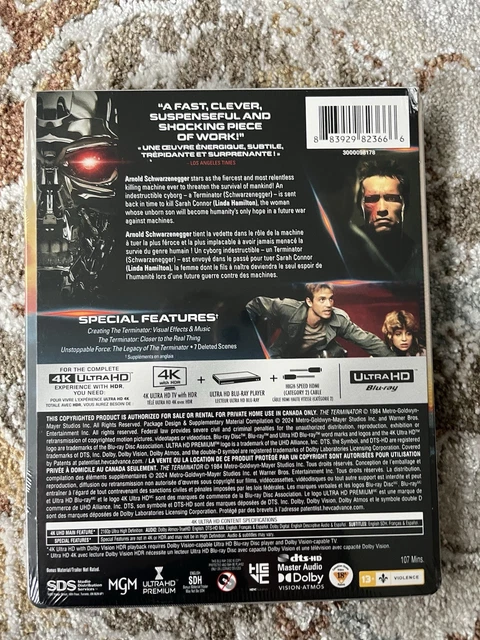 THE TERMINATOR (1984) Limited Edition 4K UHD Blu-Ray Steelbook BRAND ...