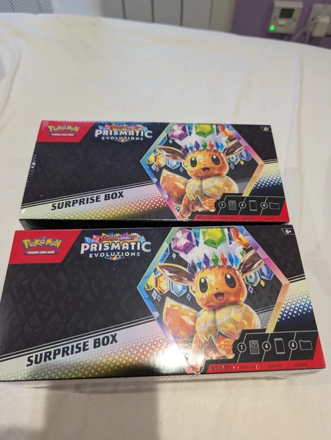 2X POKÉMON TCG:SCARLET &Violet- Prismatic Evolutions Surprise Box, NEW, IN HAND £94.31 - PicClick UK