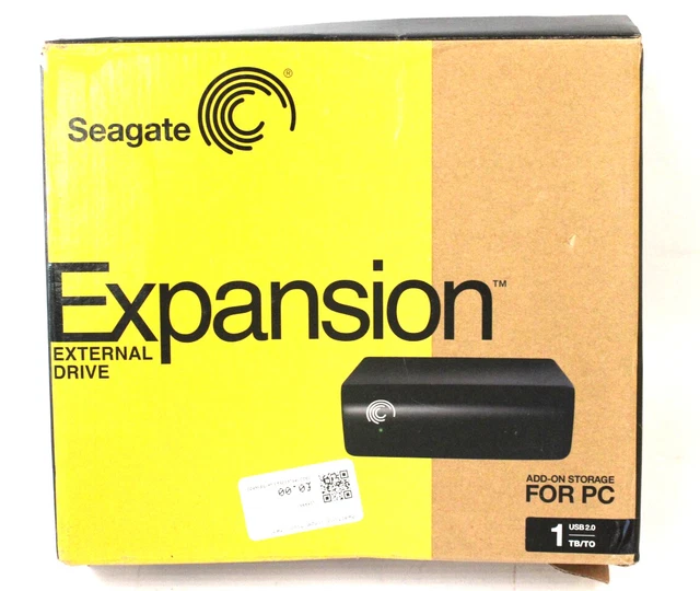 SEAGATE EXPANSION EXTERNAL Drive Add-On Storage For PC 1TB USB 2.0 ...